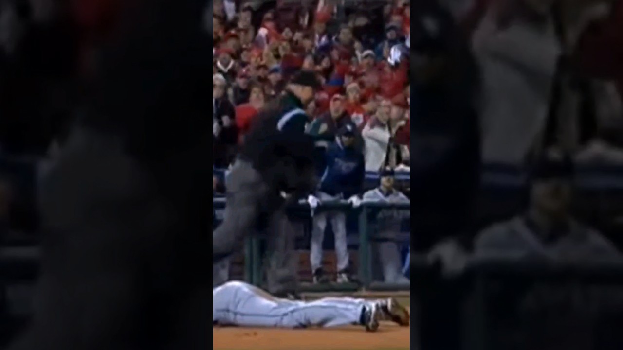 Chase utley fakes the throw to first and throws to home and gets him ...