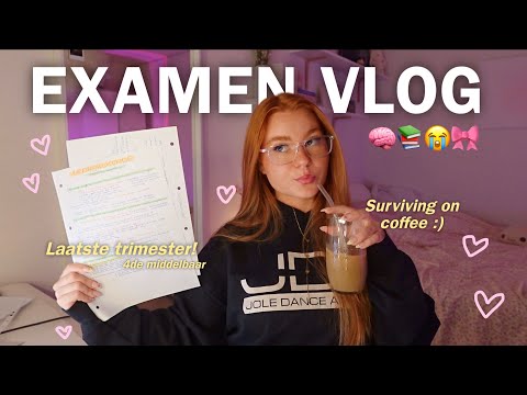 Laatste examens van het 4de middelbaar! 🎉📚 | EXAMENVLOG