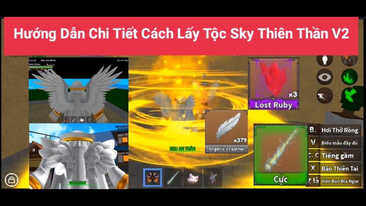 ROBLOX KING LEGACY HƯỚNG DẪN CHI TIẾT CÁCH LẤY TỘC SKY THIÊN THẦN V2 ...