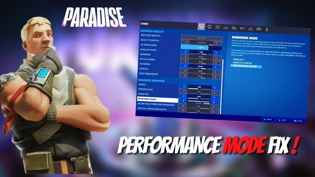 Fix PERFORMANCE MODE For LOW END PC Fix Fps Drops / Fortnite Chapter 3 ...