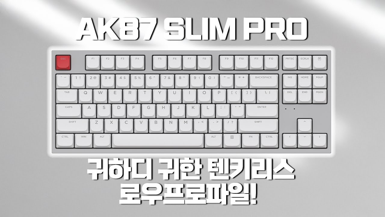 앱코에서 귀하다는 텐키리스 로우프로파일 키보드! 앱코 요즘 또 열일하네?! 앱코 AK87 SLIM PRO 로우프로파일 - YouTube