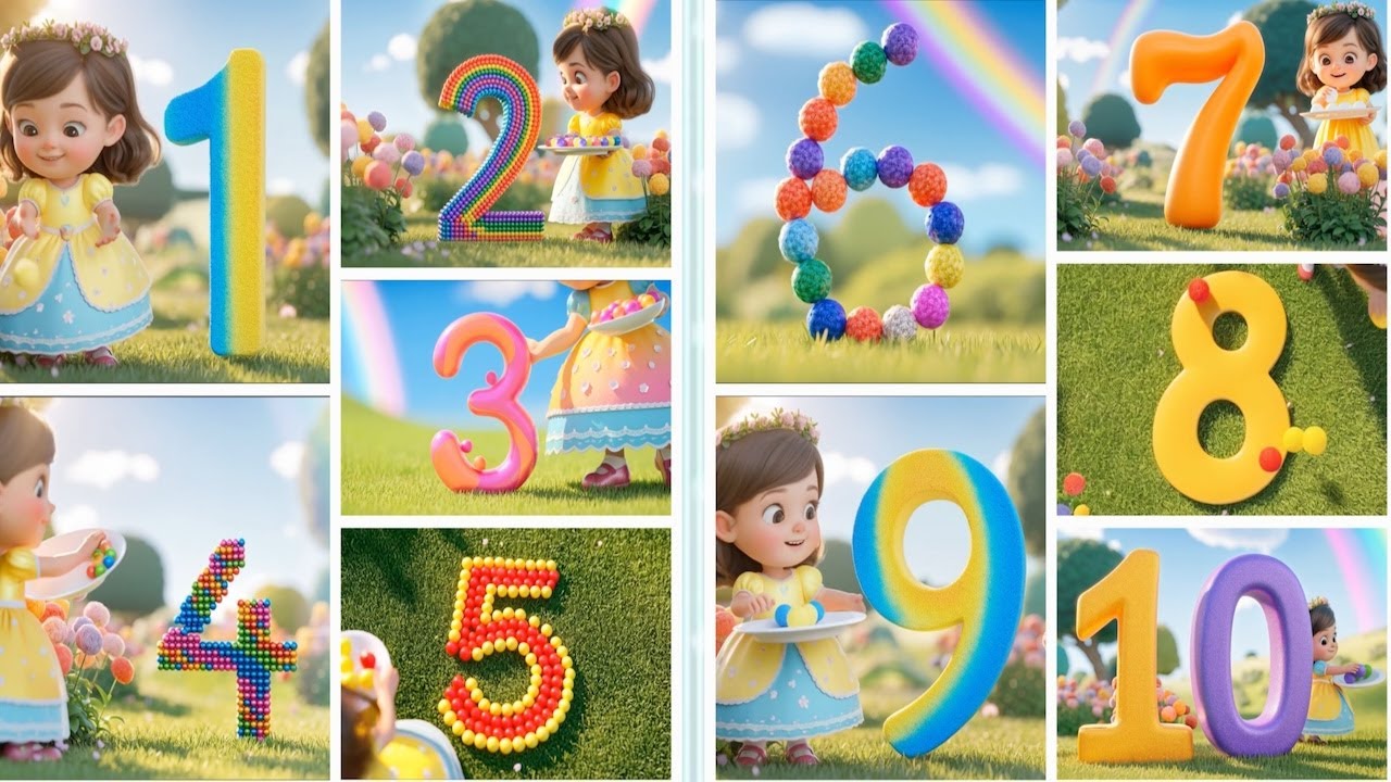 1234 song for kids | Counting Numbers 1 to 10 | 1 to 10 Numbers Song ...