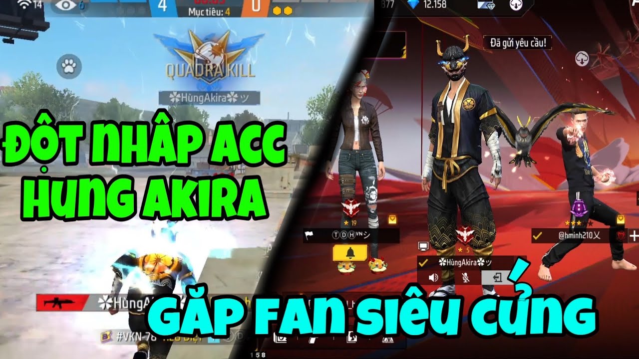 (FREE FIRE) H@CK ACC HÙNG AKIRA ĐỘT NHẬP CHÁT THẾ GIỚI GẶP FAN CỨNG HÙNG AKIRA - YouTube
