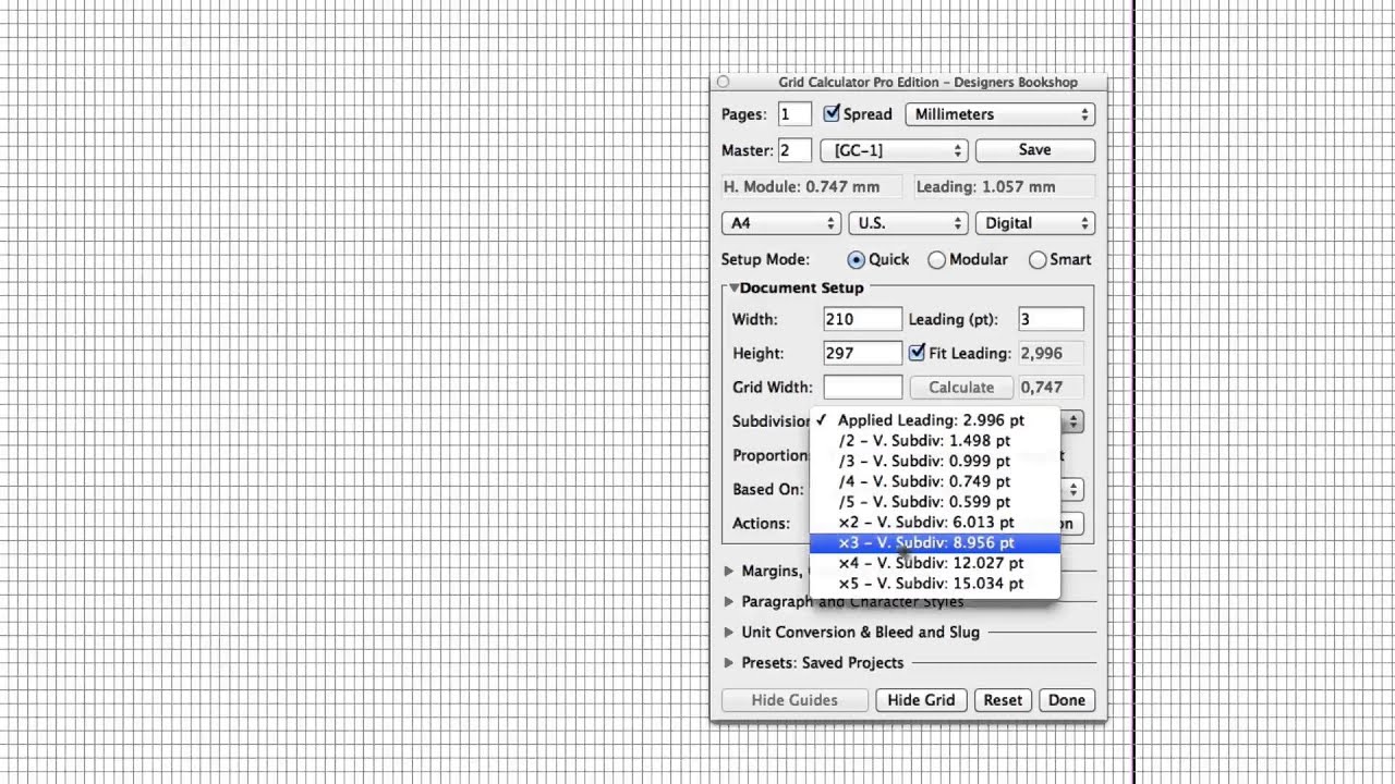 Grid Calculator Pro Edition 4.0 - Subdivision-based Leading - YouTube