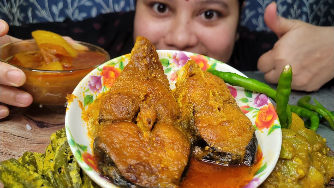 Asmr Eating Spicy Oily Fish Curry|Bengali Authentic Shorse Posto Die ...