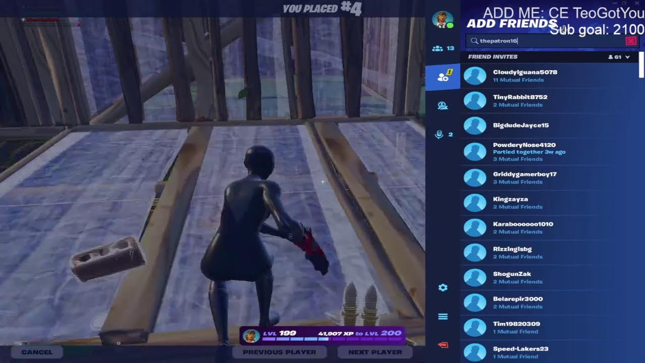 Playing fortnite with hyper fn - YouTube