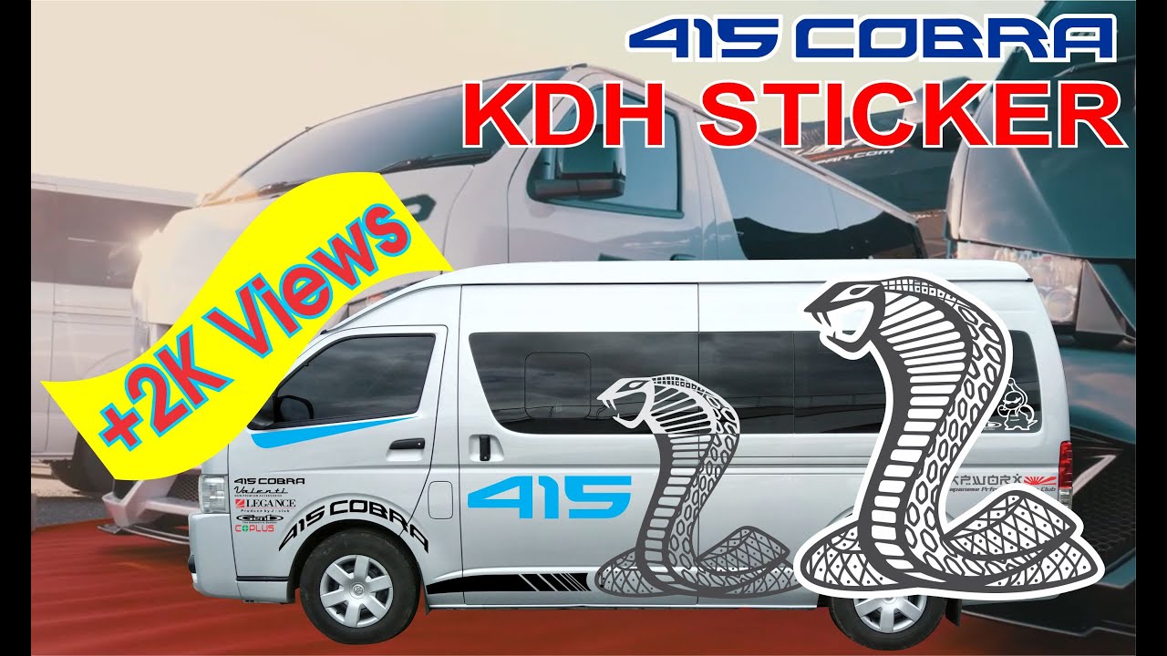Toyota Hiace (KDH Van) 415 Cobra 2023 Sticker Design. - YouTube