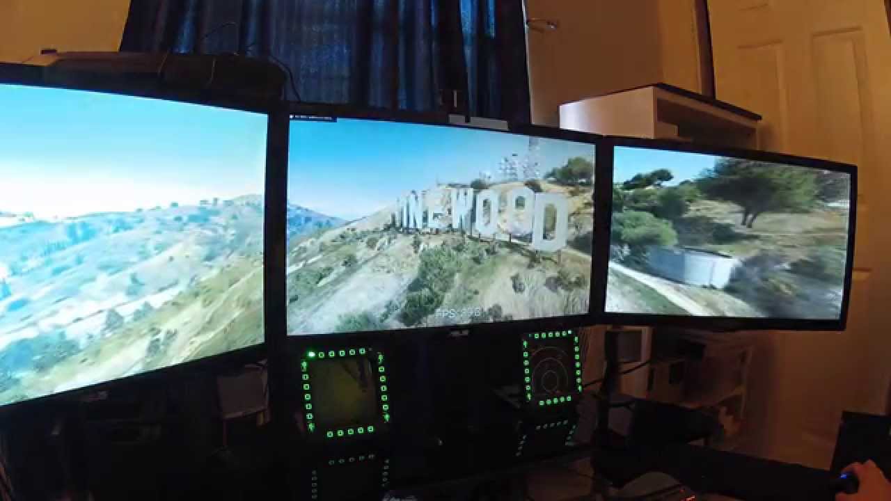 Grand Theft Auto 5 - triple monitor setup GTX 980, i7 4790k - YouTube