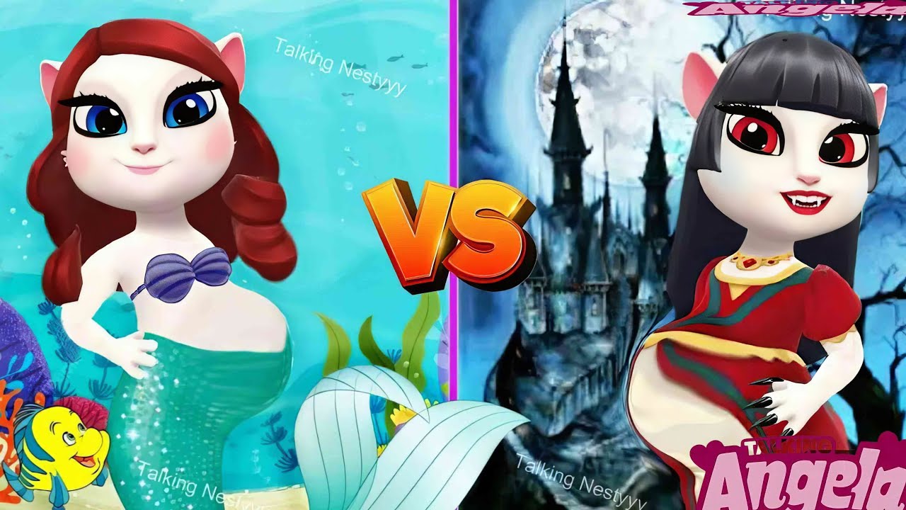 💟Pregnant Mermaid vs😈 Pregnant Vampire! My talking Angela 2 #pregnant # ...