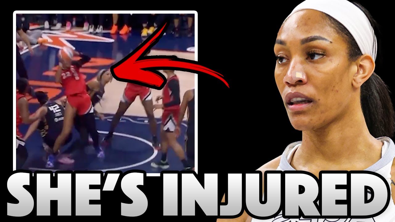 A'ja Wilson INJURED With 5 Seconds Left in Aces win Vs Sun... - YouTube