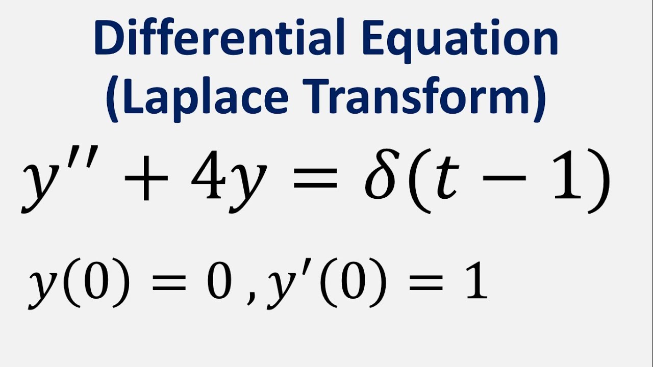 Differential Equation Using Laplace Transform Y 4y t 1 Y 0