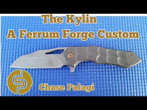 Kylin Custom Flipper Folding Knife Ferrum Forge and Toxic Knives - YouTube