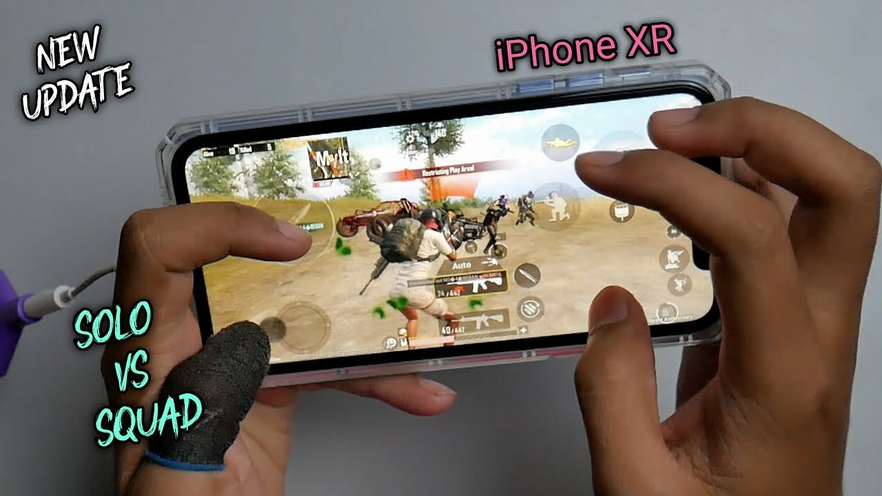 iPhone Xr | New Game play After Update 1.9.0 Solo Vs Squad Full Handcam ...