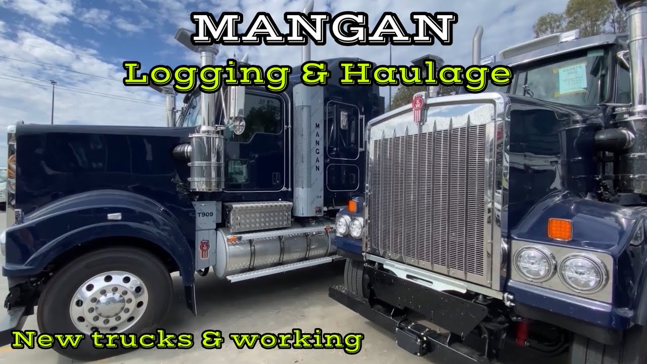 Logging trucks. Mangan Logging & Haulage, new trucks & working # ...