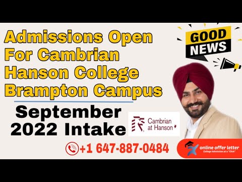 Cambrian Hanson College Brampton Campus | September 2022 Intake | Offer ...