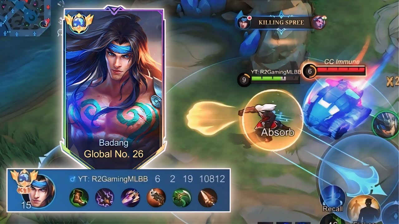 When you got more assists than a tank 💪🏼 Badang best build and emblem ...