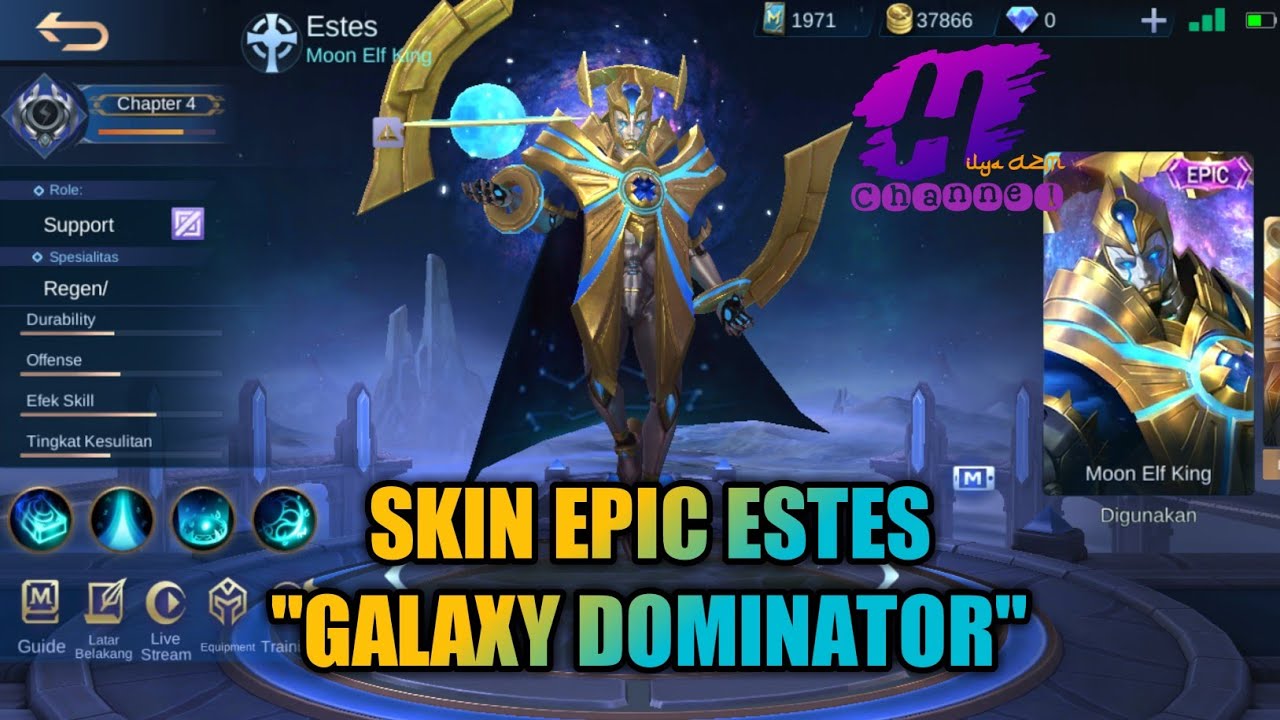 SCRIPT SKIN EPIC ESTES "GALAXY DOMINATOR" FULL EFFECT - MOBILE LEGENDS ...