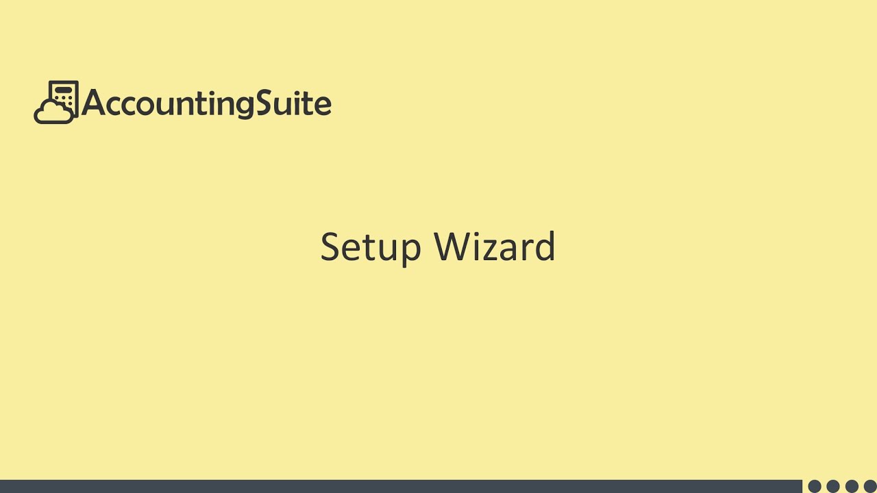 Setup Wizard. How to init your new AccountingSuite database. - YouTube