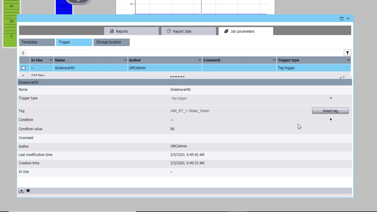 WinCC Unified V16: configure the Report control to trigger your ...