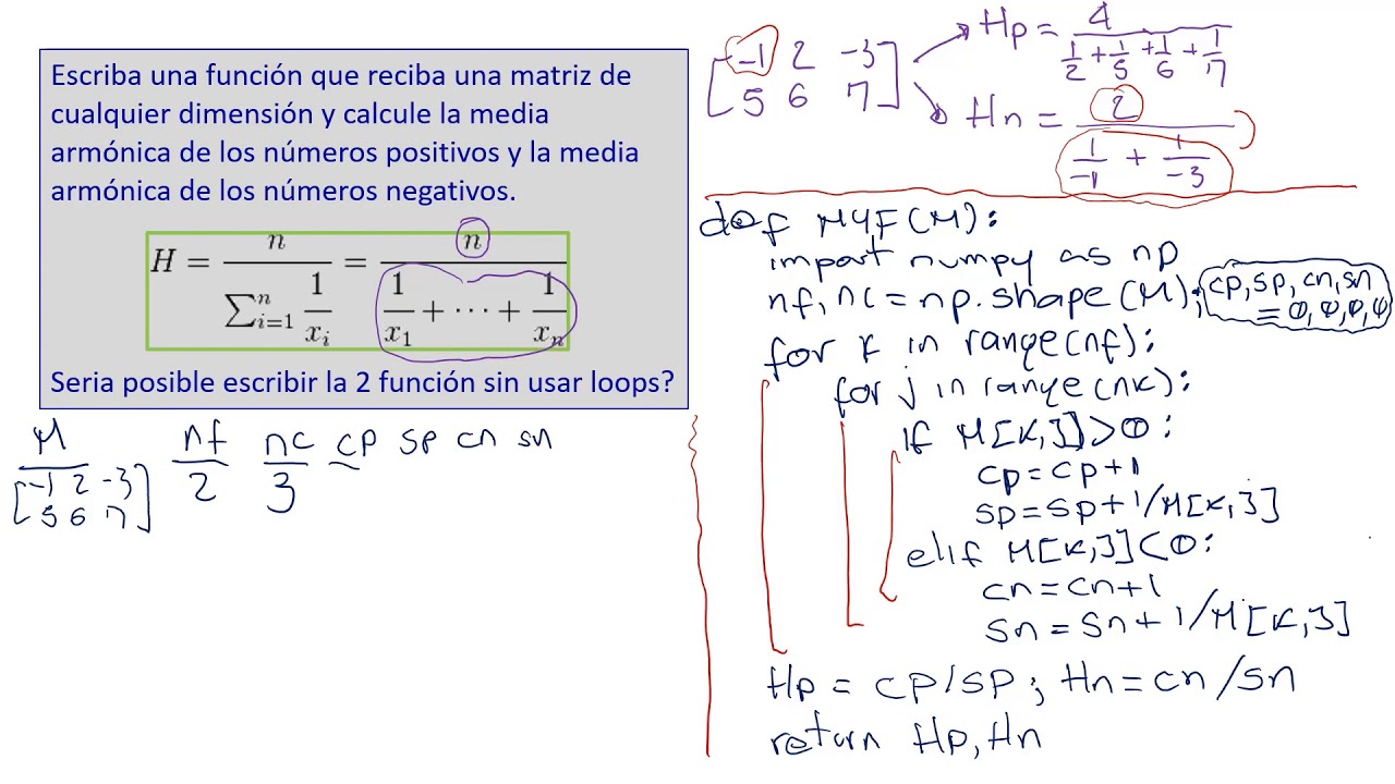 Python Numpy Coding Review Harmonic Mean YouTube Python Numpy Coding Review Harmonic Mean YouTube