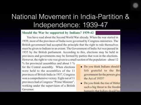 10 th class History L-16–National Movement in India-Partition and ...
