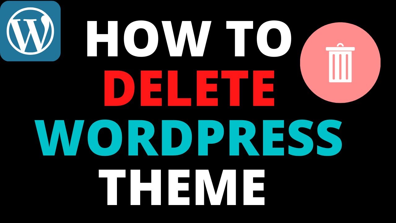 How To Delete Wordpress Theme YouTube How To Delete Wordpress Theme YouTube