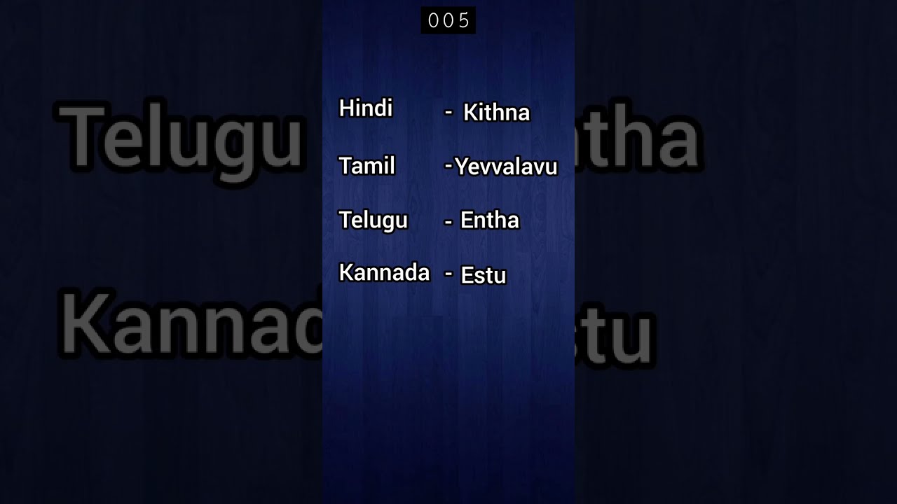 Learn South Indian Language 005 YouTube Learn South Indian Language 005 YouTube