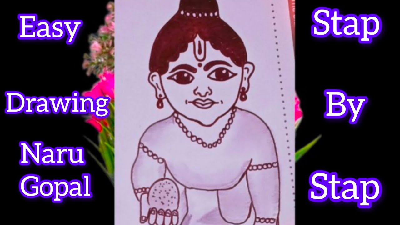 how to draw naru gopal 😍 easy drawing ideas for beginners 😱 Quick ...