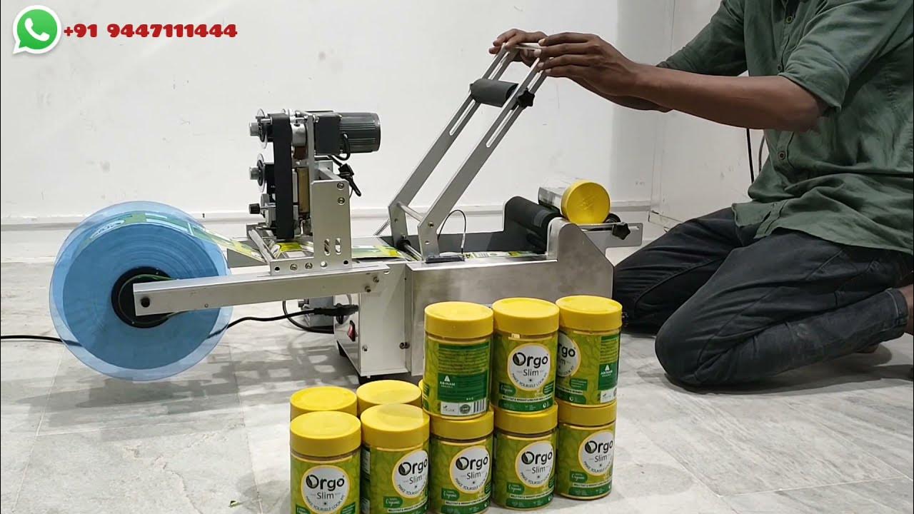 Round Bottle Automatic labelling machine with batch coding machine Labelling with coding machine ...