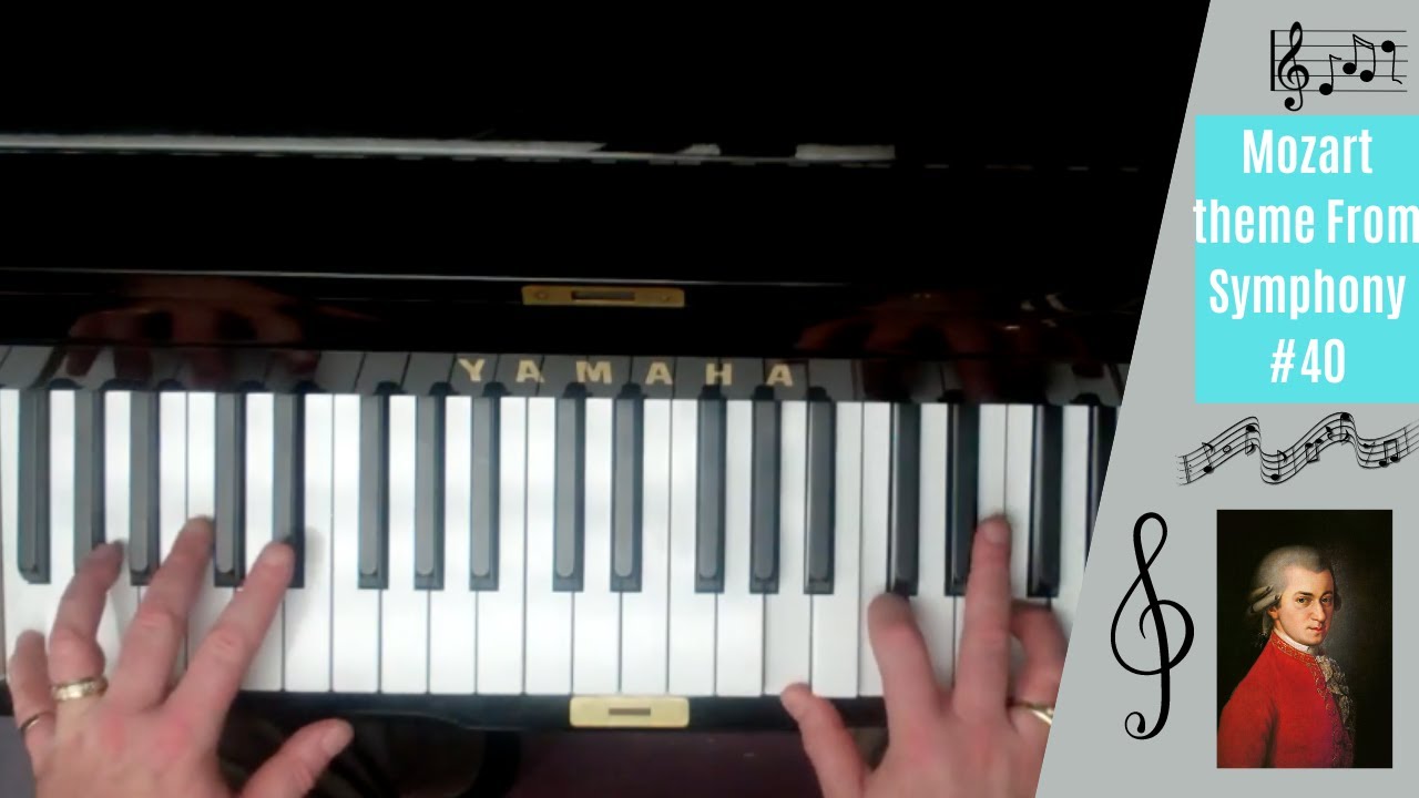 How to Play Theme From Symphony #40 Piano Tutorial (Beginner) # ...