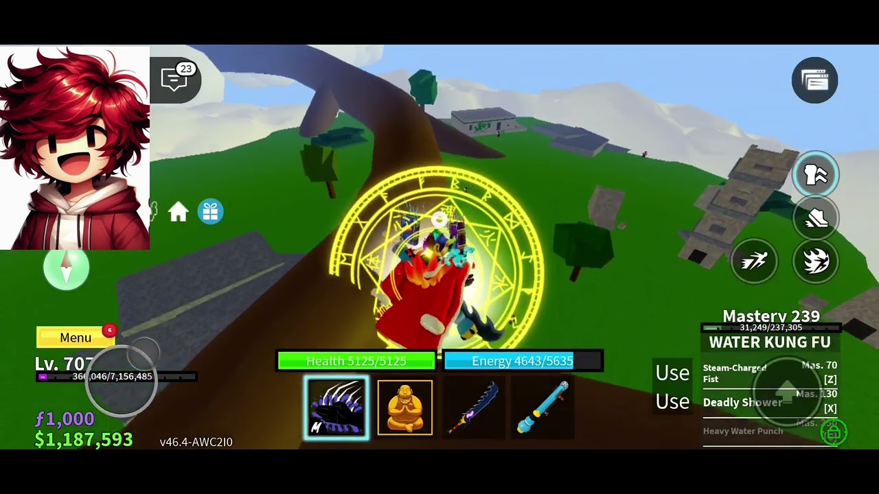 playing blox fruits in video the first time - YouTube