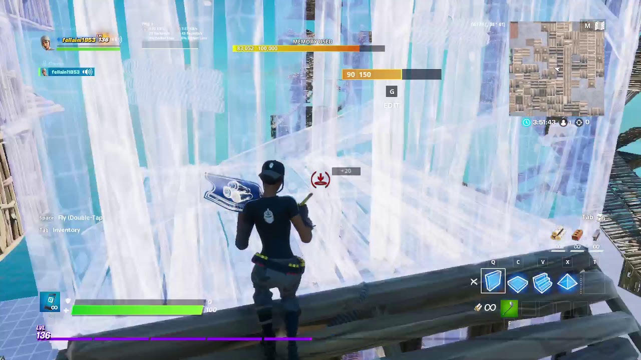 Practicing my building and my editing in fortnite (creative mode) - YouTube