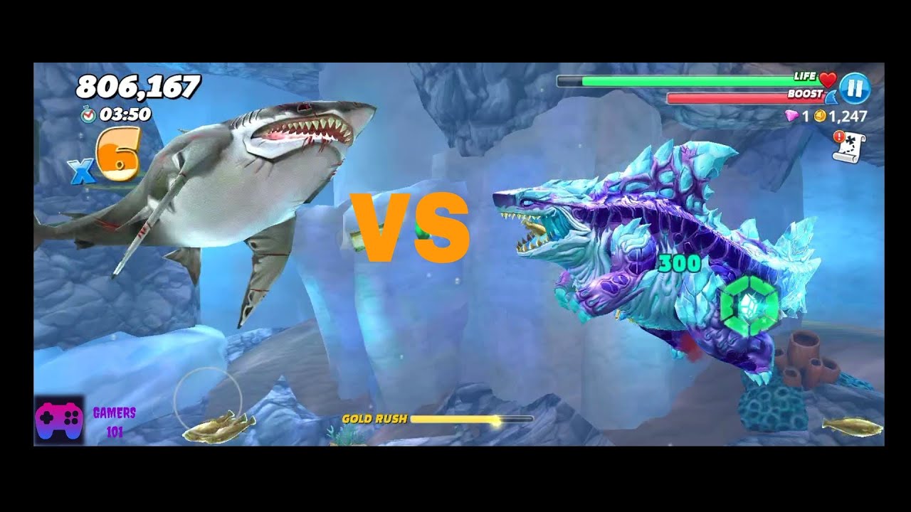 Wow!😱 Hiu besar jadi santapan Godzilla #game - YouTube