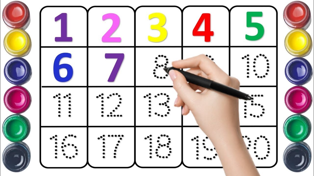 123 learning | 123 Number Names | 1-10 | Counting Numbers | learn color ...