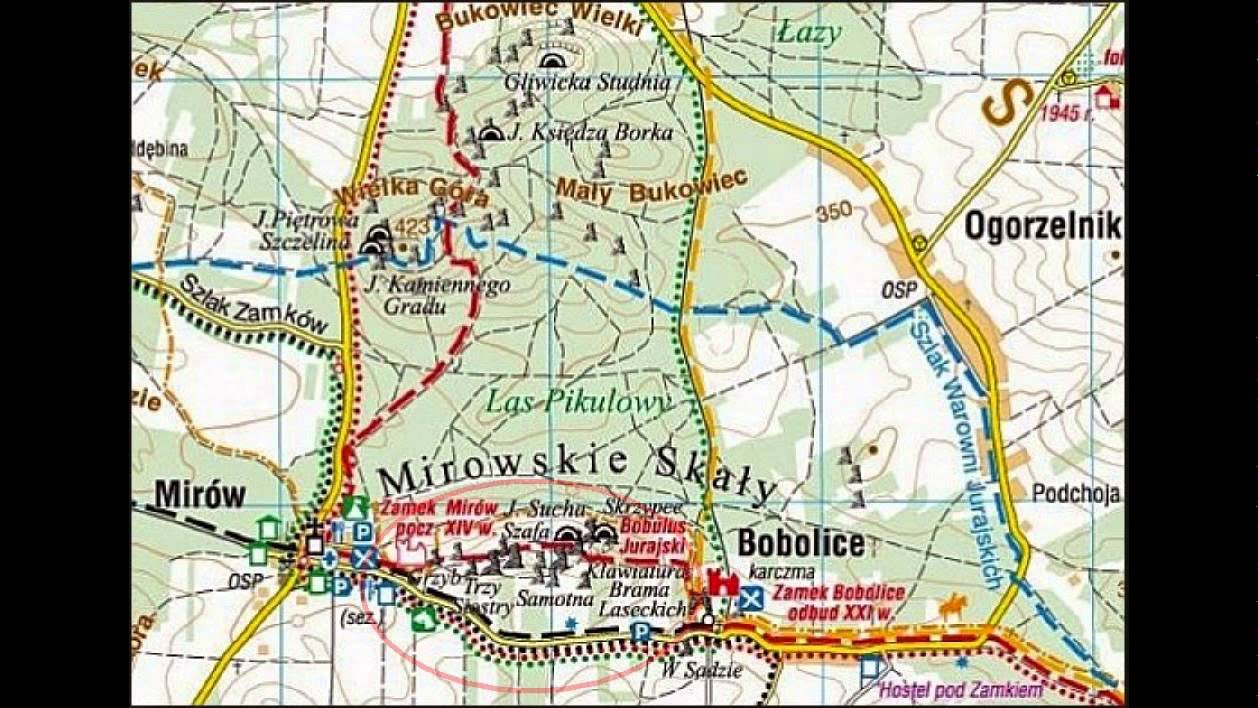mapa mirów-bobolice - YouTube