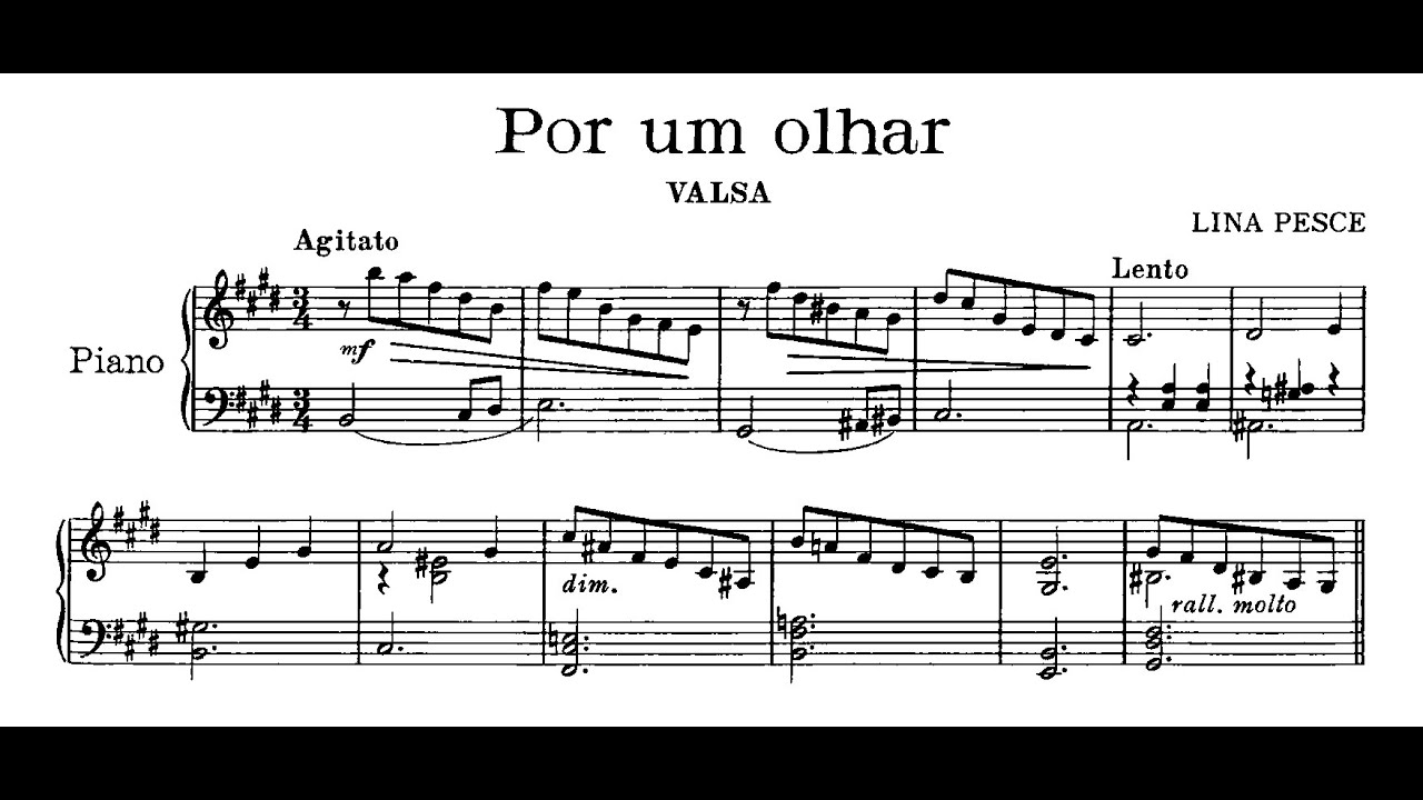 Lina Pesce - Por um olhar (Marco Bernardo, piano) - YouTube