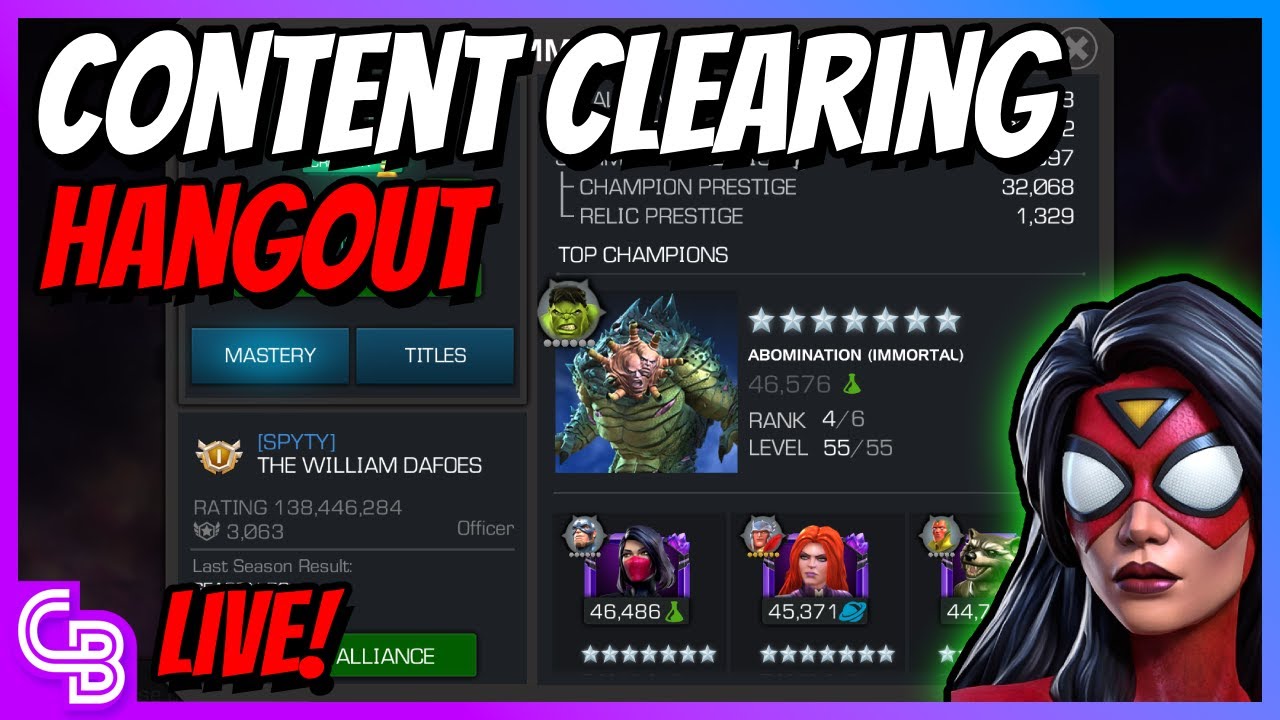 Battlegrounds, Incursions and Farming! | MCOC - YouTube