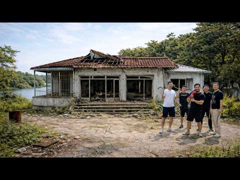 Five brothers turned a 30 year abandoned riverside house into a beautiful home for their sister