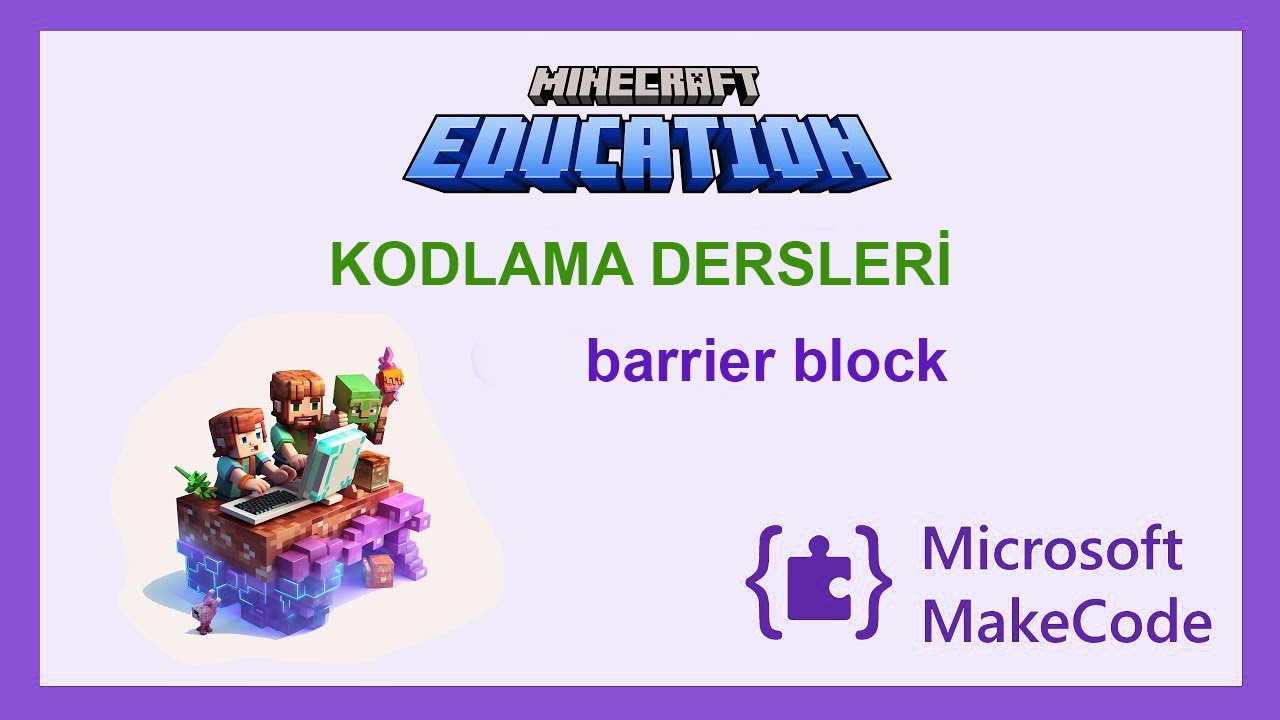 Minecraft Education ile Bariyer (barrier) Blokları Kullanımı - YouTube