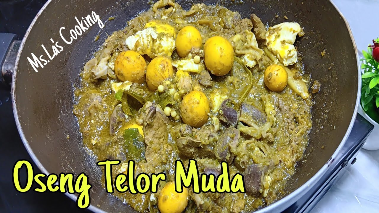 Telor muda & jeroan ayam kampung dimasak gini doang ena bet.. - YouTube
