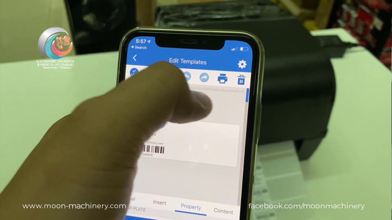 Xprinter TT 426B (Bluetooth) prints jewelry labels from smartphone ...