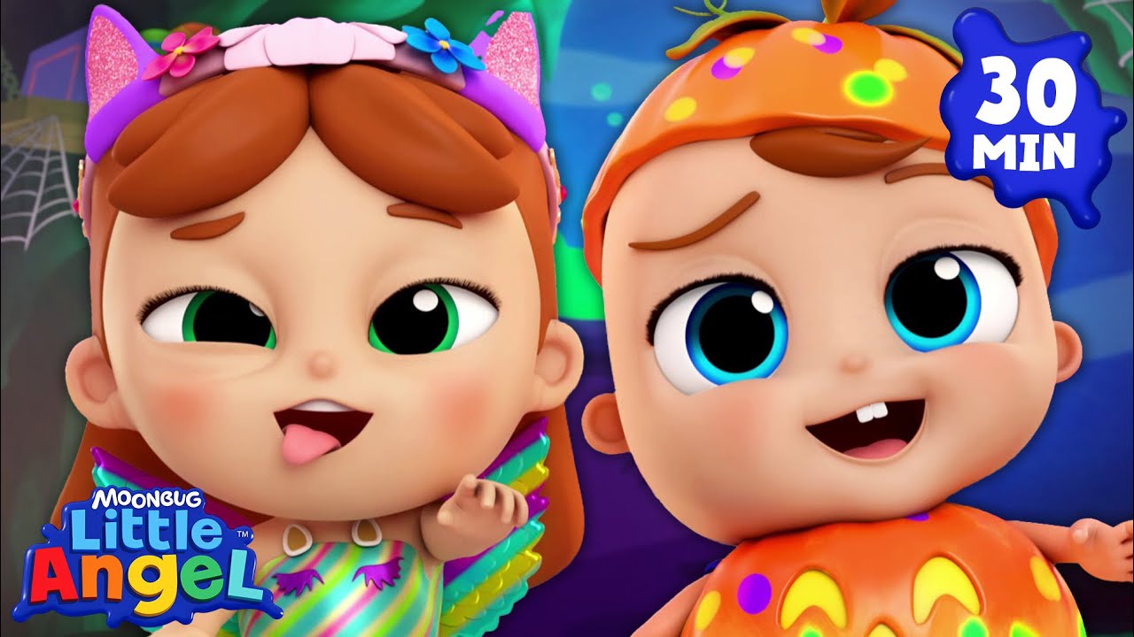 Halloween Dress Up at School | Little Angel | Kids Songs and Nursery ...