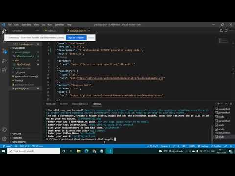 Challenge #9 Node.js Challenge: Professional README Generator - YouTube