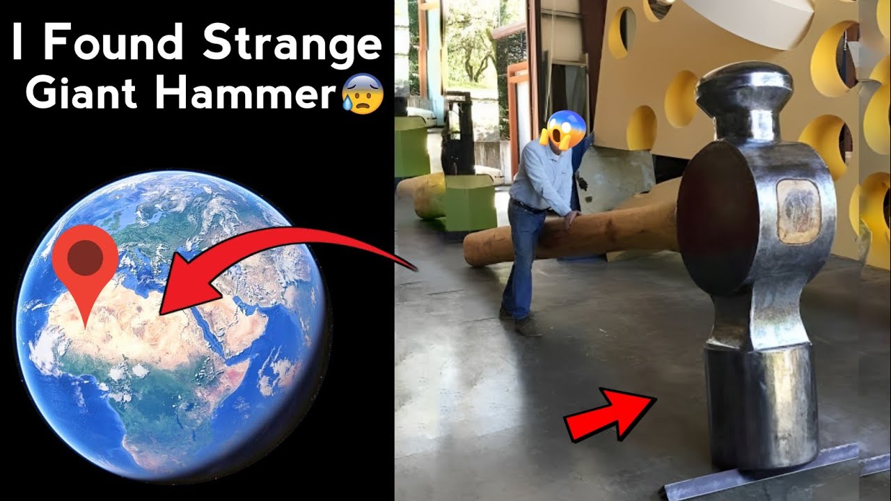 I Found Strange Giant Hammer Sculpture in Real Life On Google Earth And ...