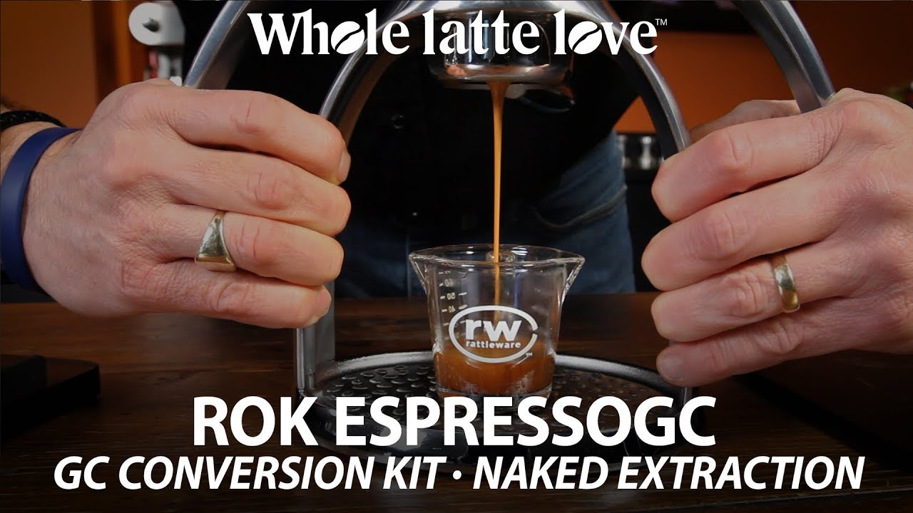 ROK EspressoGC, GC Conversion Kit + Naked Extraction! - YouTube