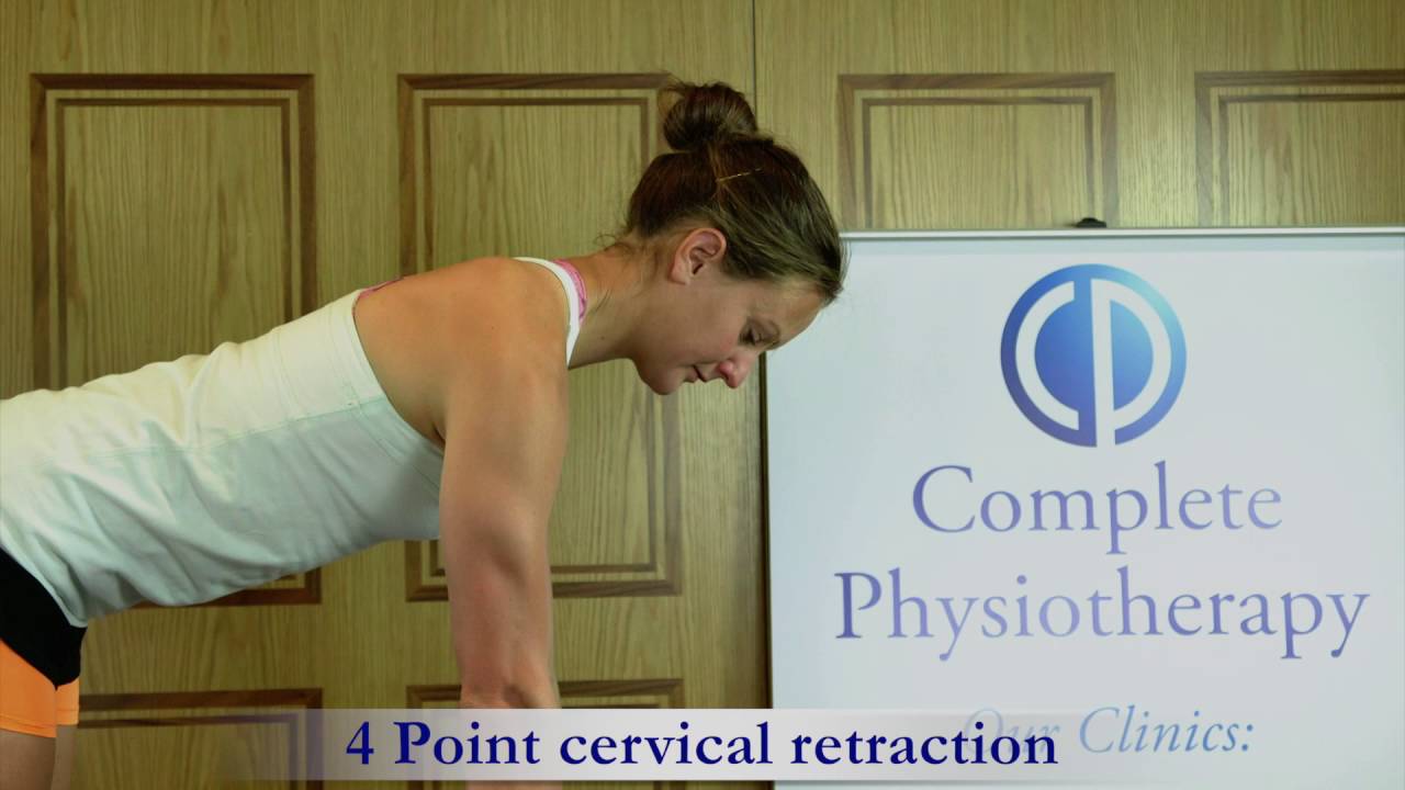 4 Point cervical retraction - YouTube