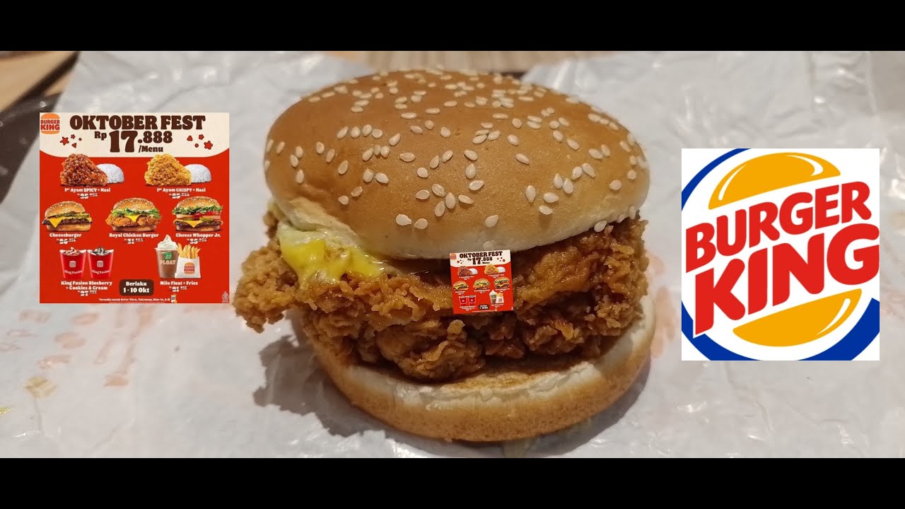 Royal Chicken Burger BK Burger King Octoberfest - YouTube