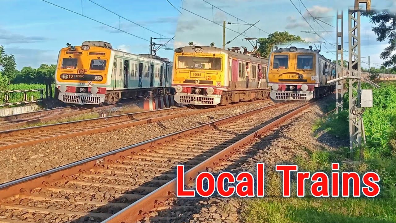 Indian Railways Old and New ICF Coach local trains. Eastern Railway ...