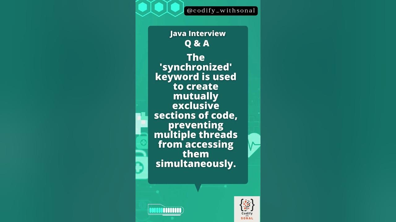 Java Interview Series | Synchronized Keyword | #shorts #javainterviewquestions - YouTube