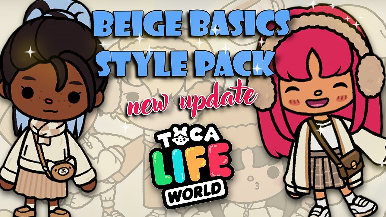 ️NEW UPDATE ️ / 🤎🤍🧸 BEIGE BASICS STYLE PACK 👜🤍🤎 /with voice🔊 |Toca Boca ...